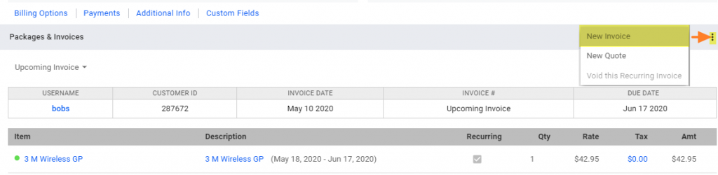 Create a Custom Invoice - VISP