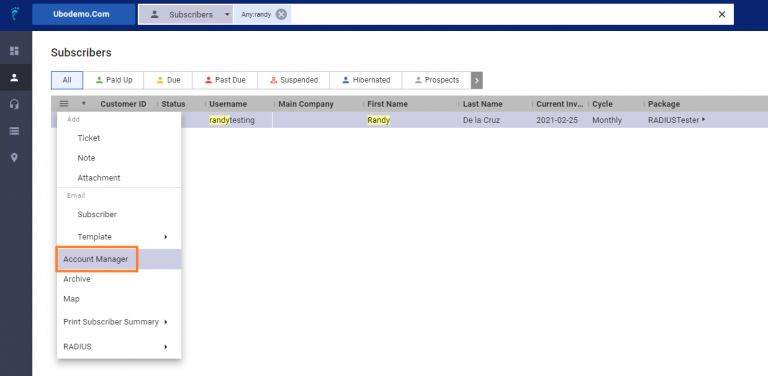 Check a Subscriber's Usage with VISP | VISP Help Documentation