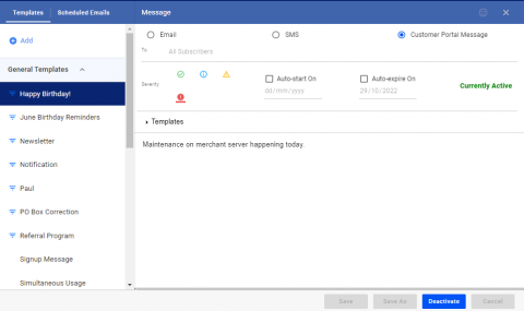Portal Alerts and Notifications | VISP.net