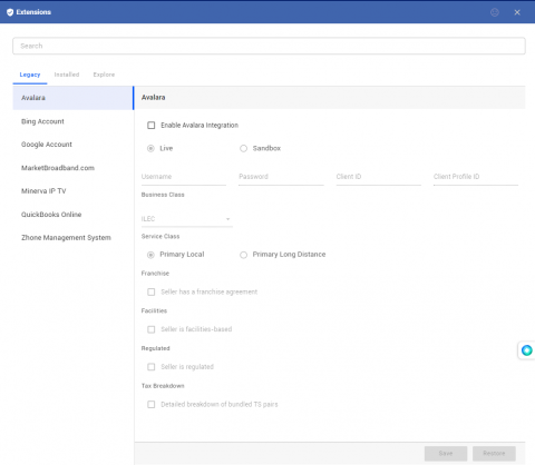 VISP Help Documentation | Avalara Activation and Setup