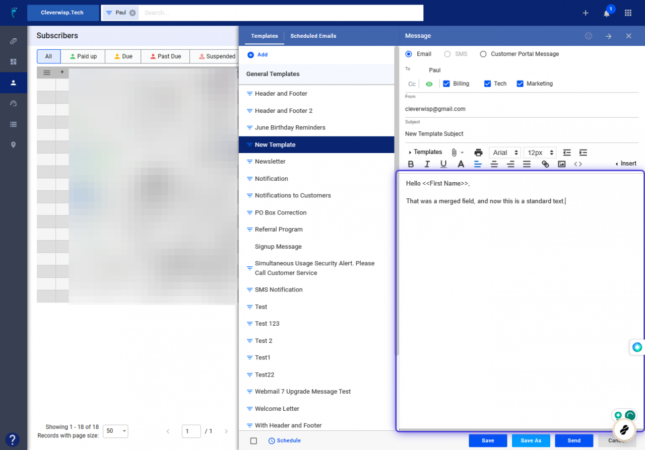 Configure Email Settings and Send Email Messages to Your Customers - VISP