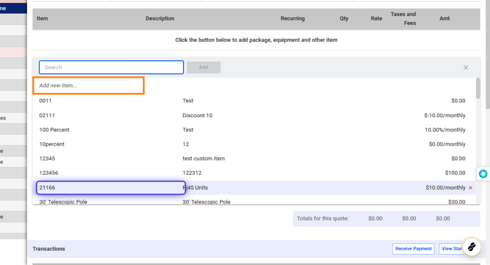 How to Create a New Invoice and Add Invoice Items - VISP