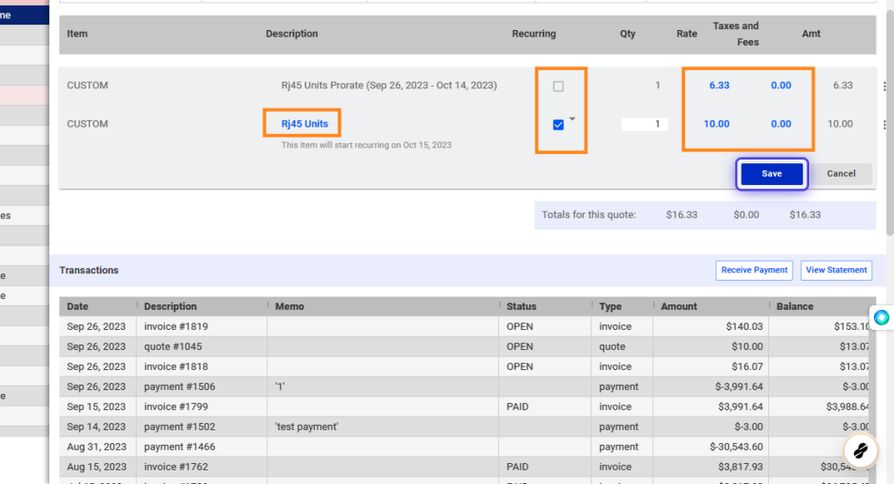 How to Create a New Invoice and Add Invoice Items - VISP